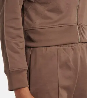 Attico Zip-up Cotton-blend Fleece Sweatshirt