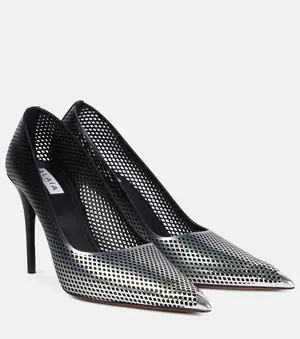 Alaïa 90 Ombré Leather Mesh Pumps