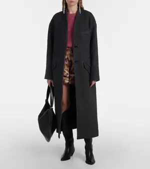 MARANT ETOILE Eris Wool-blend Coat - Grey