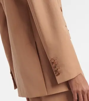 Stella McCartney Striped Double-breasted Wool Blazer