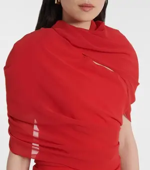 Jacquemus Castagna Draped Minidress - Red
