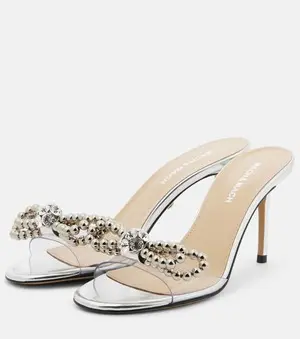 Mach & Mach Double Bow Embellished Sandals