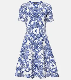 Etro Paisley Print Mini Dress - Blue