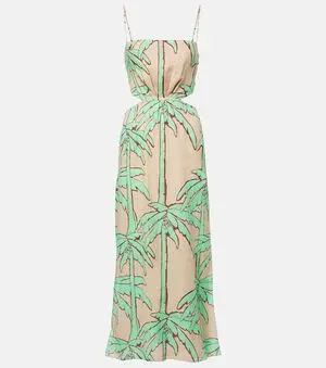 Johanna Ortiz Beach Harmony Linen Maxi Dress - Beige