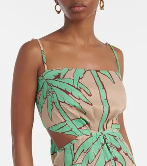 Johanna Ortiz Beach Harmony Linen Maxi Dress - Beige