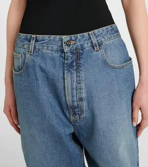 Alaïa Cropped Barrel-leg Jeans