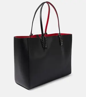 CHRISTIAN LOUBOUTIN Cabata Large Leather Tote Bag - Black