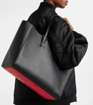 CHRISTIAN LOUBOUTIN Cabata Large Leather Tote Bag - Black