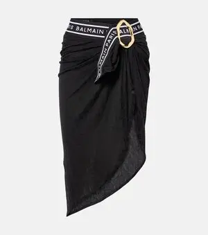 Balmain Logo Beach Cover-up - Black