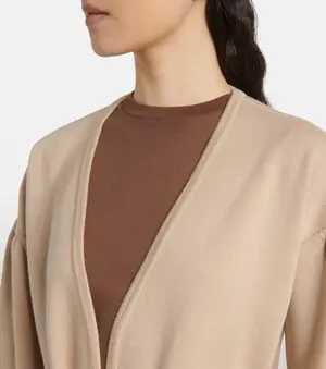 Max Mara Tiberio Belted Virgin Wool Cardigan - Beige