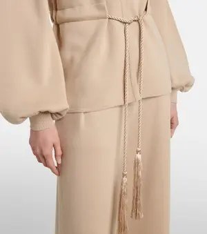 Max Mara Tiberio Belted Virgin Wool Cardigan - Beige
