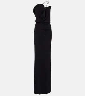 Christopher Esber Asymmetric Jersey Midi Dress - Black