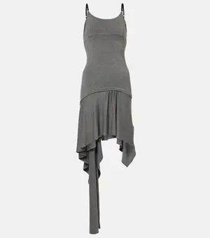 Attico Asymmetric Minidress - Grey