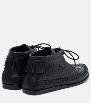 Isabel Marant Étoile Erkee Leather Moccasins - Black