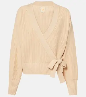 Jardin Des Orangers Wool And Cashmere Wrap Cardigan - Brown