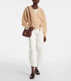 Jardin Des Orangers Wool And Cashmere Wrap Cardigan - Brown