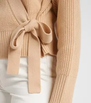 Jardin Des Orangers Wool And Cashmere Wrap Cardigan - Brown