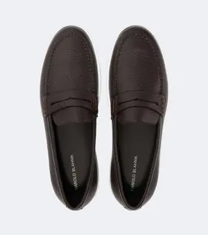 Manolo Blahnik Ellis Leather Loafers