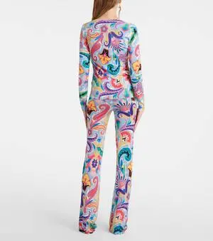 Etro Paisley Silk-blend Sweater - Blue