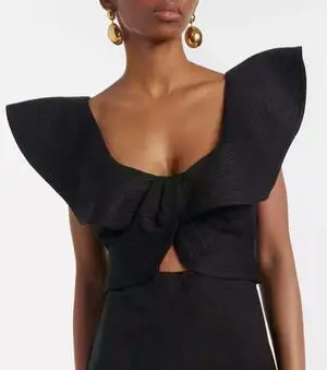 Johanna Ortiz Ruffled Midi Dress