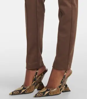 Attico Logo Cotton-blend Jersey Sweatpants - Brown