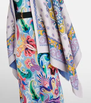 Etro Paisley Wool-blend Cape - Multicoloured