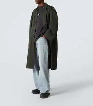 Balenciaga Belted Cotton Car Coat