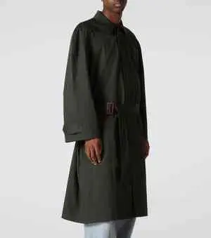 Balenciaga Belted Cotton Car Coat