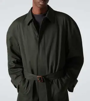 Balenciaga Belted Cotton Car Coat