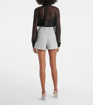 Dolce & Gabbana Quadri-check-tartan Tweed Shorts - Grey
