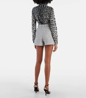 Dolce & Gabbana Quadri-check-tartan Tweed Shorts