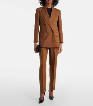 Max Mara Edera Wool-blend Pants - Brown