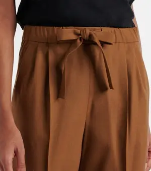 Max Mara Edera Wool-blend Pants - Brown