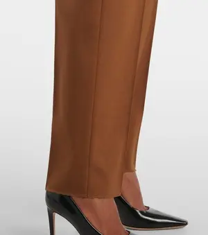 Max Mara Edera Wool-blend Pants - Brown