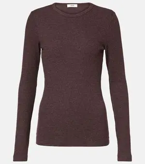 AGOLDE Delphi Jersey Top - Brown