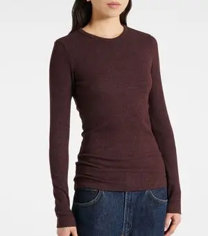 AGOLDE Delphi Jersey Top - Brown