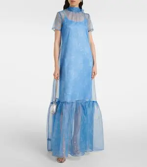 Staud Calluna Maxi Dress - Blue