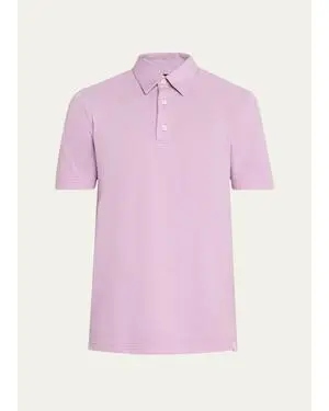 Brioni Jersey Pique Polo Shirt - Pink