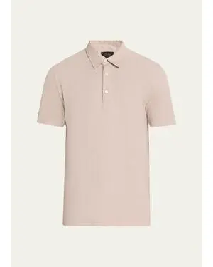 Brioni Jersey Pique Polo Shirt - Shell Sand