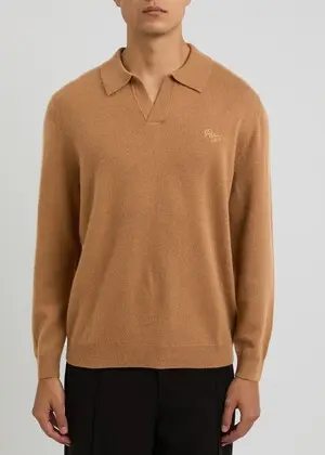 PERCIVAL Network Wool-blend Polo Jumper