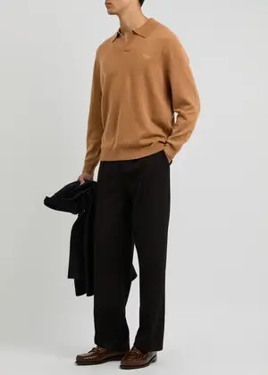 PERCIVAL Network Wool-blend Polo Jumper