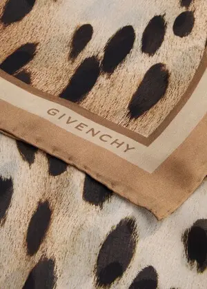 Givenchy Cheetah-printed Silk-satin Scarf
