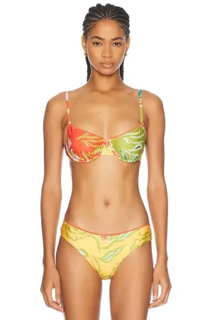 Solid & Striped The Daphne Bikini Top - Hibiscus Print