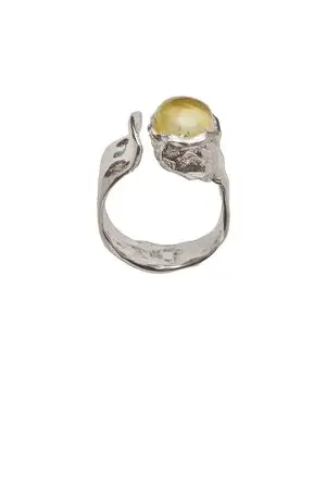 SIMUERO Uva Ring - Silver & Green Prehnite