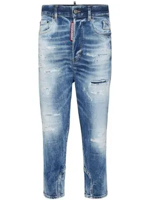 Dsquared2 Distressed Tapered Jeans - Blue