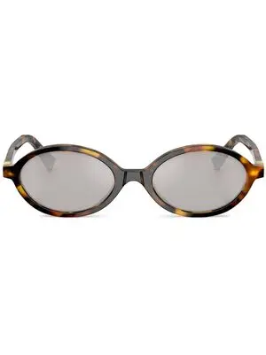 Miu Miu Logo Sunglasses - Brown