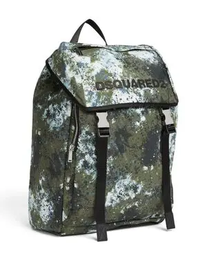 Dsquared2 Paint Splashes Logo Print Backpack