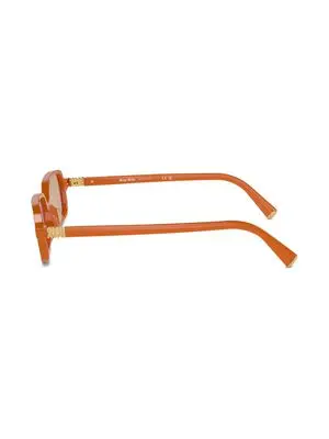 Miu Miu Logo Sunglasses - Orange