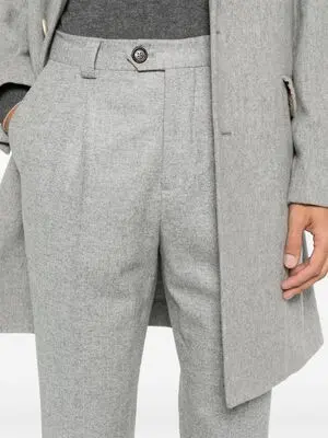 Brunello Cucinelli Herringbone-pattern Trousers