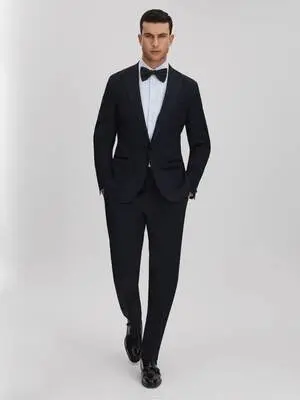 REISS Marcelsoft Cotton Marcella Tuxedo Shirt Regular-fit - Blue